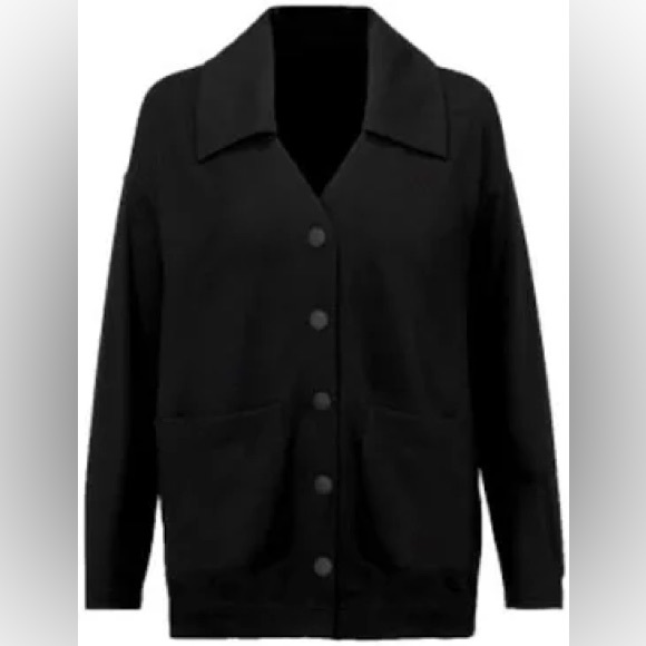 CAbi | Jackets & Coats | Cabi Elemental Topper Black Jacket Size L ...